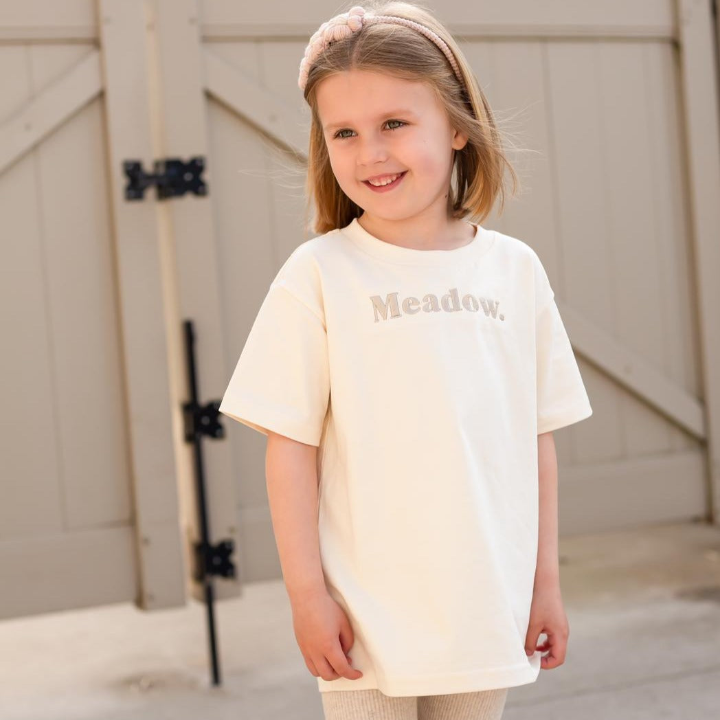 New Style Vanilla Name Tshirt - Embroidered – Indi Elle Designs