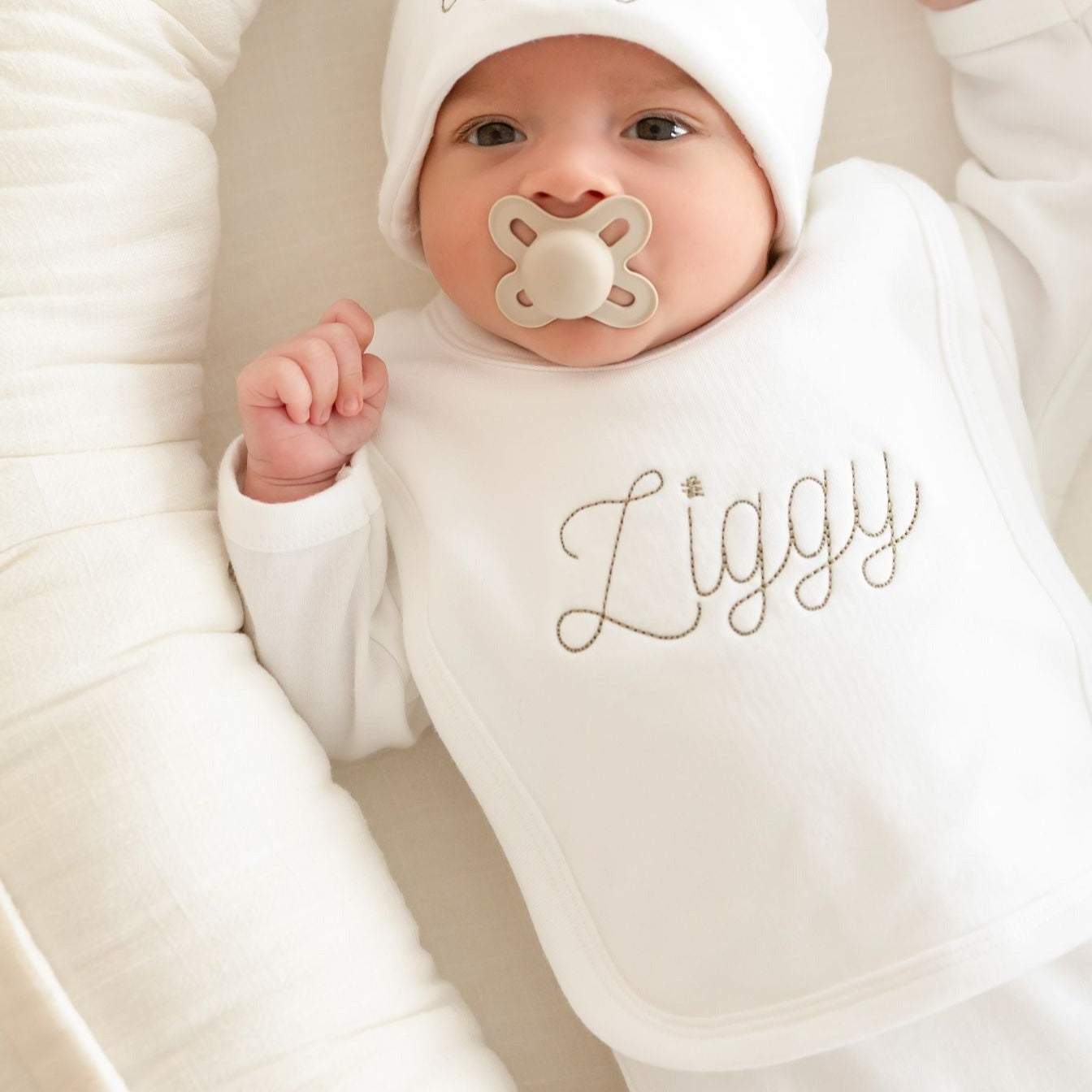 Classic Personalised Bib - Embroidery – Indi Elle Designs